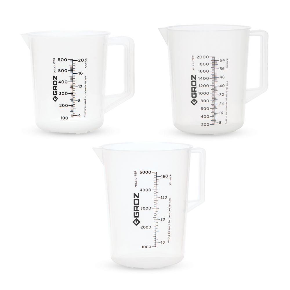 PLASTIC MEASURING JUG 5 LTR GROZ | Elite tools